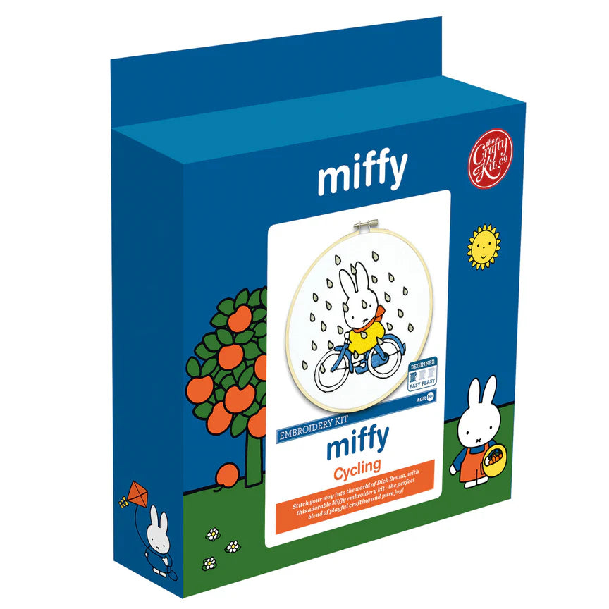The Crafty Kit Company Embroidery Kit - Miffy Cycling – All Stitched Up ...