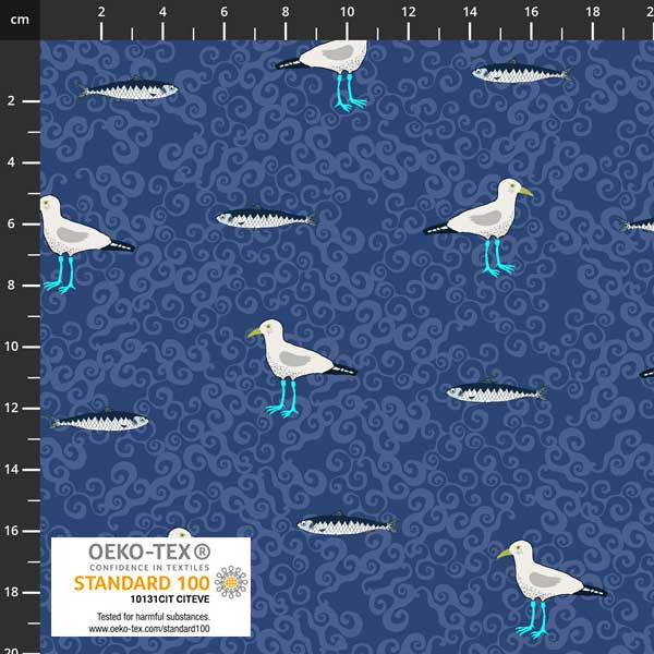 Sea the Ocean - Seagulls - 100% Cotton – All Stitched Up Faversham